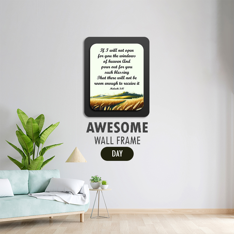 Malachi 3:10 Glow Cast Stone Wall Frame – shalom Gifts